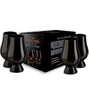 GLENCAIRN BLACK WHISKY GLASS, SET OF 4 IN 4 PACK GIFT CARTON