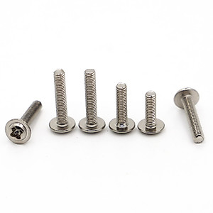 Wood Screw M2 M2.5 M3 M4 M5 Nickel Plating Pan Head Cross Recessed Screws for Computer Floppy DVD ROM Motherboard (Length : 8mm, Size : M2.5 50pcs)