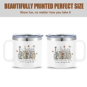 WWHSAI Book Lovers Gifts, Gifts For Book Lovers Women, Readers For Women Men Coffee Cup, Mothers Day Birthday Gift For Readers, Librarian, Bookish, Bookworm Travel Tumbler 14oz