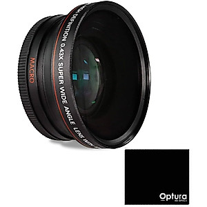 Wide Angle Lens + Zoom Lens + Tripod +Flash KIT for Canon EOS Rebel T5 T6 T7 T3 (58MM)