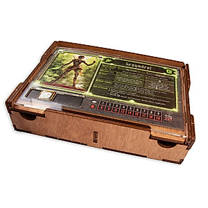 Smonex Wooden Character Box and Player Tray Compatible with Gloomhaven Board Game - Gaming Organization, Storage and Saving Game Results with Player Board – 4 pcs