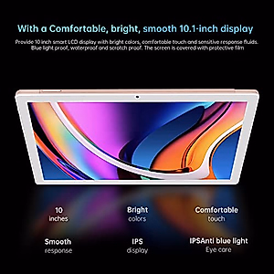 JUSYEA 2023 Tablet 10 Inch Android 12 Tablets J10 Tablet 4GB RAM, 64GB+128GB ROM, 2.0Ghz Octa-core processors-8000mAh Battery, 5G+2.4G Wi-Fi, Bluetooth 5.0, Metallic Body with Case+Stylus- Gold