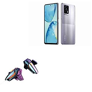 BoxWave Gaming Gear Compatible with Infinix Note 10 (Gaming Gear by BoxWave) - Touchscreen QuickTrigger, Trigger Buttons Quick Gaming Mobile FPS for Infinix Note 10 - Jet Black
