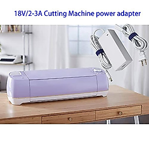 Power Cord Replacement DC18V 3A Charger Compatible with Cricut Cutting Machine Explore Air 2/Maker/Explore/Explore Air/Explore One/Expression/Expression 2/Create/Cake/Mini/Cake Mini/Original… (White)