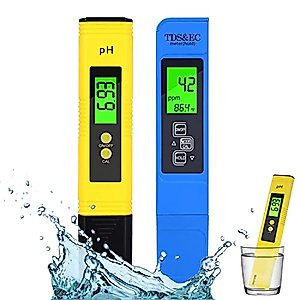 Extenuating Threads PH Water Tester Digital Kit, TDS PPM EC Meter, 2 Pack