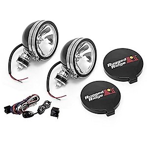 Rugged Ridge 15207.51 Light Kit, Halogen, 6 Inch, Black, Steel Housing, 2 Piece