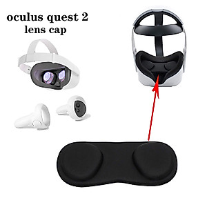 TNE in-Ear Headphones for Meta/Oculus Quest 2 | HiFi Earphones, Lens Dust Cover Pad, Controller Grip Thumbstick Caps for Quest 2 VR Virtual Reality Gaming Headset