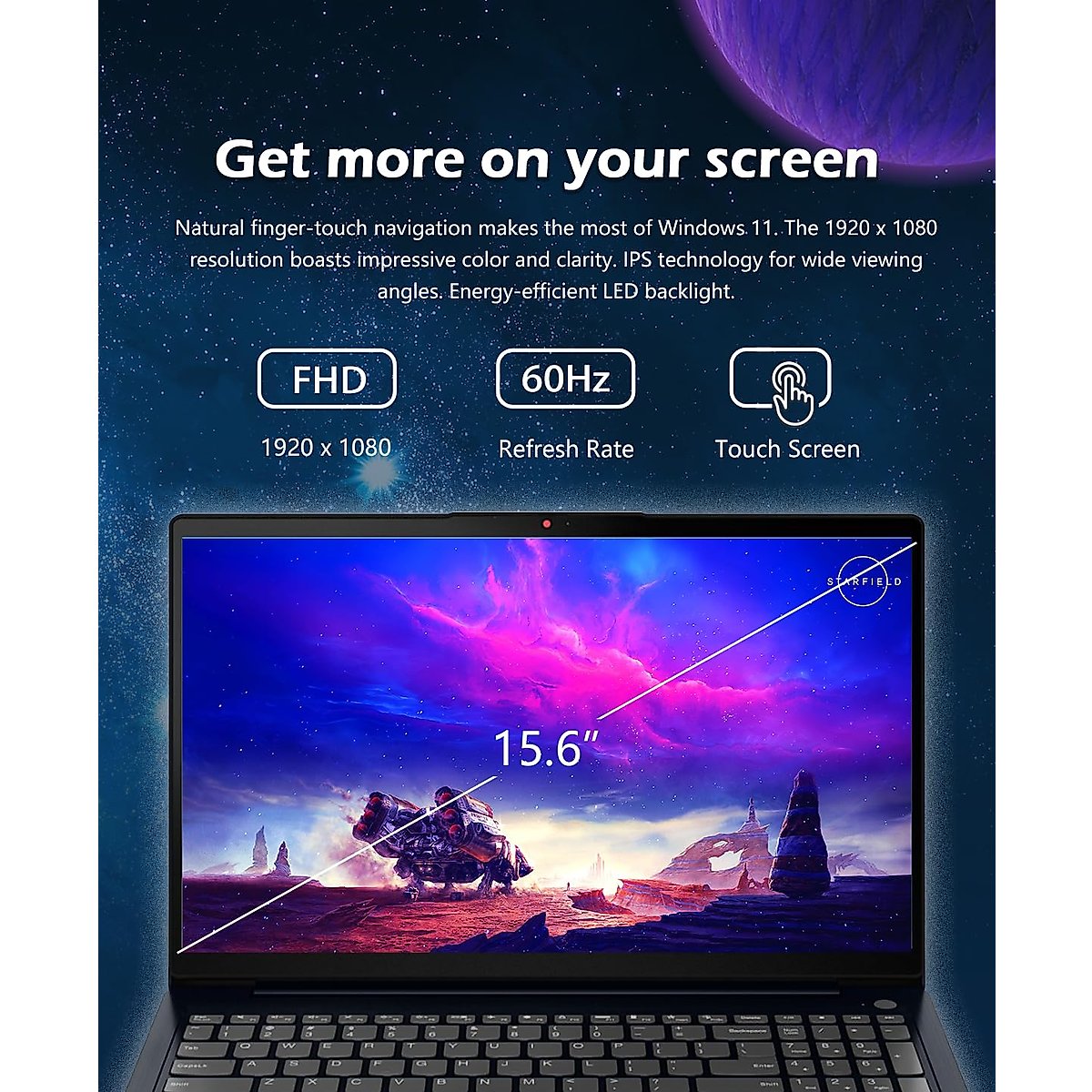 Lenovo Ideapad 3i 15.6" FHD Touch Laptop for Business, Student, Intel 11th Generation Core i5, 36GB DDR4 Memory, 2TB SSD, Intel Iris X Graphics, HDMI, Windows 11,Abyss Blue, W/GaLiMu