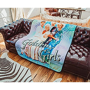 The Golden Girls Raschel Fleece Throw Blanket | Plush Soft Polyester Cover for Sofa and Bed