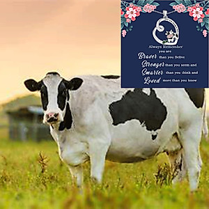 WSNANG Cute Cow Necklace for Women Farm Pet Jewelry for Women Cow Lover Gift Cow Owner Gift (Always Cow C-NL)