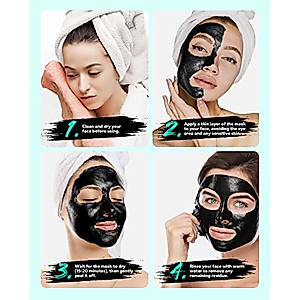 Komoko Blackhead Remover Mask (1.76 oz), Peel Off Face Mask for Men and Women, Charcoal Face Mask for Deep Cleansing, Face Mask Skin Care Peel Off, Facial Mask for Blackheads, Excess oil, Dirts, Pores
