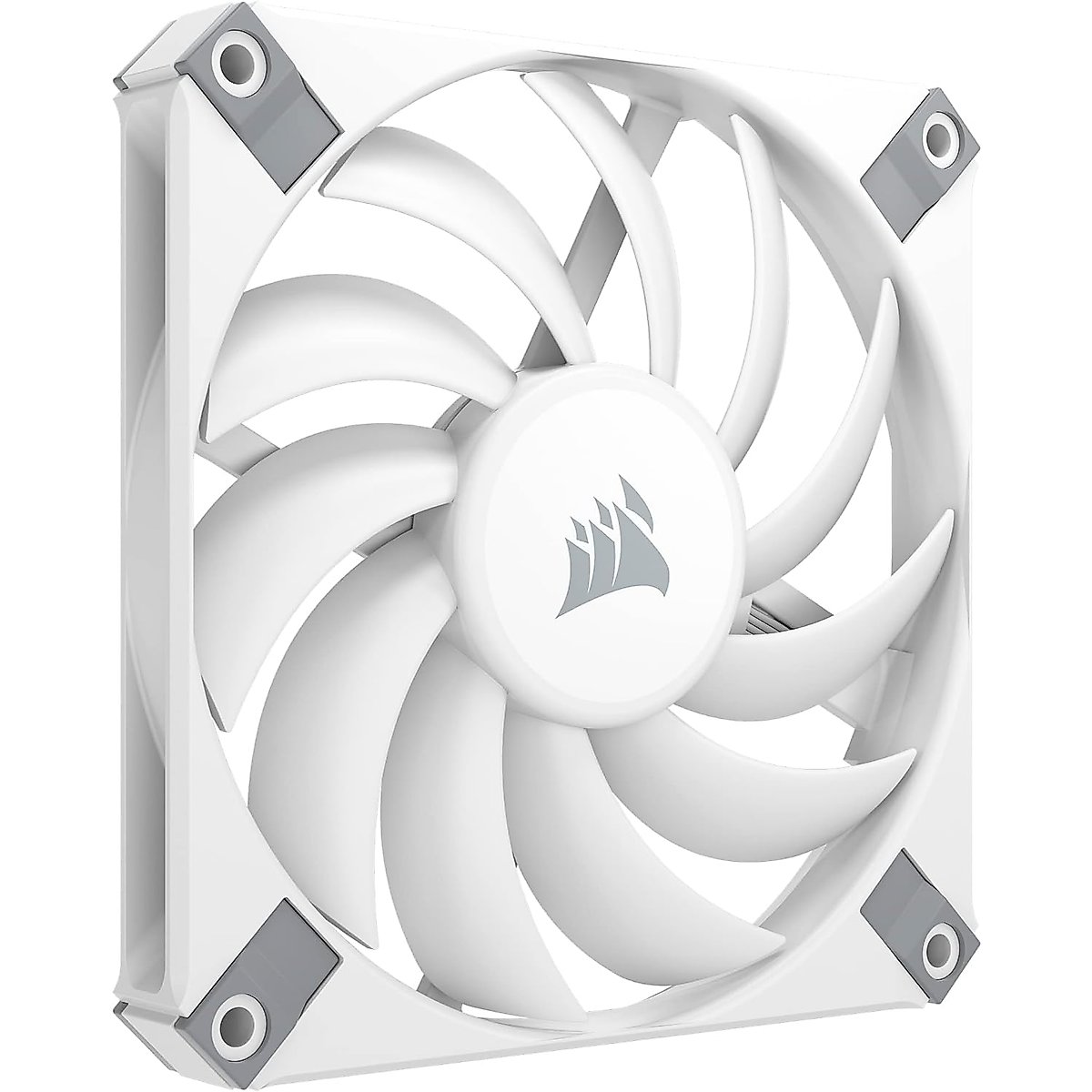 Corsair AF120 Slim, 120mm PWM Fluid Dynamic Bearing Fan (Thin Profile for Small-Form-Factor Cases, Low-Noise, Up to 2000 RPM, Zero RPM Mode Support, Universal 120x15mm Sizing) Single Pack, White