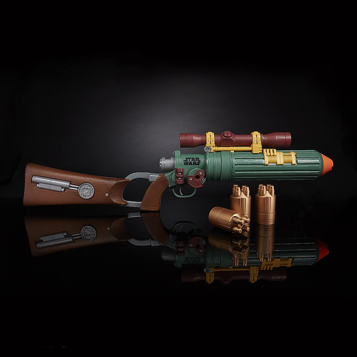 Nerf LMTD Star Wars Boba Fett's EE-3 Blaster, The Book of Boba Fett, Illuminated Scope, 3 Drums, 12 Elite Darts, Blaster Sounds