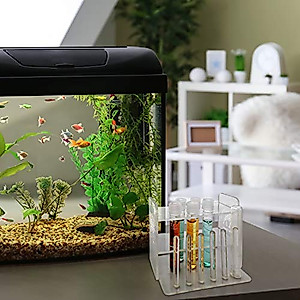 85mm Glass Test Tubes with Leak-Proof Screw Caps and 5 ml Marking, Set of 6, Ideal for Aquarium Water Tests, by Tililly Concepts