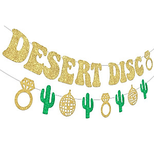 kreat4joy Desert Disco Bachelorette Party Decorations, Desert Party Decorations Banners Garland for Girl Cactus Bridal Shower Decorations Bachelorette Wedding Engagement