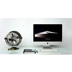 Retro Pedestal Desk Fan with Pivot Fan Head, 2 speed (ANTIQUE BRASS)