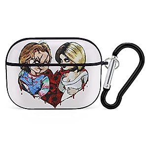 Bride of Chucky for AirPods Pro Case, Anime Whole Body Printing Shockproof Protective Cover Case with Keychain Compatible with AirPods Pro