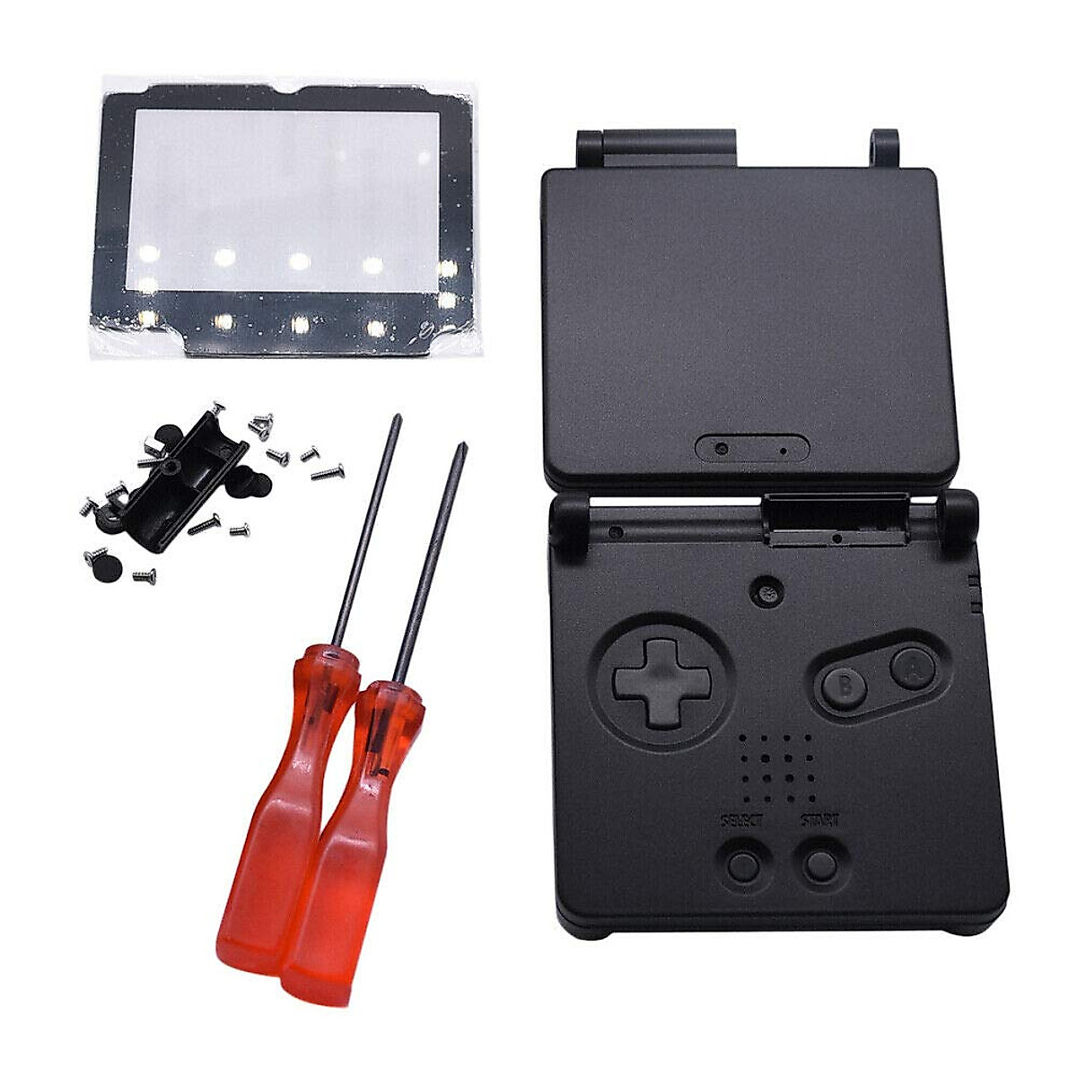 Meijunter Replacement Full Housing Shell Cover Case Repair Parts Set w/Lens&Screwdriver for Nintendo Gameboy Advance SP GBA SP Console