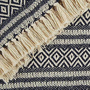DII Rustic Farmhouse Cotton Adobe Stripe Blanket Throw with Fringe for Chair, Couch, Picnic, Camping, Beach, & Everyday Use, 50 x 60