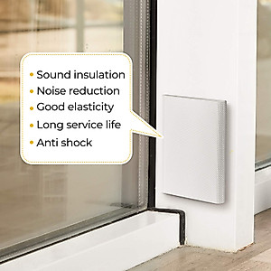 Zonon 32 Pieces Door Corner Seal Weatherstripping Exterior Door Frame Seal Draft Stopper Adhesive Corner Pads for Weather Stripping and Draft Protection (White)