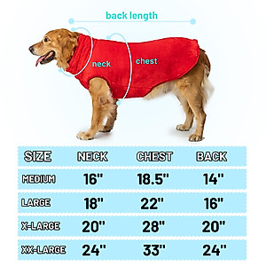 KAYCOWZA Dog Jacket for Cold Weather, 2 Pack Cozy Winter Warm Turtleneck Dog Coat Clothes for Large Meidum Small Dogs, Fleece Adjustable Pullover Dog Vest Sweater (M-XXL)