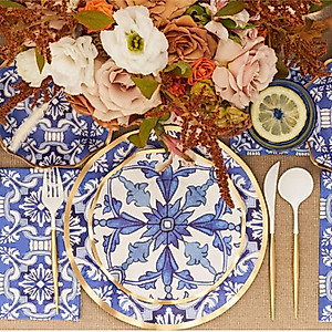 Sophistiplate Bella Flatware Cutlery Set for 12 | Fork, Spoons & Knives Silverware Utensil Set | Reusable Dinnerware Sets Plastic & Top Rack Dishwasher Safe | White with Gold Handle 36 Count