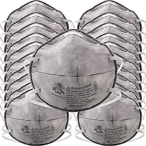 3M Particulate Respirator 8247, Pack of 20, R95, NIOSH APPROVED, Nuisance Level Organic Vapor Relief, Braided Comfort Strap, Carbon Filter Material, Disposable General Purpose for Dust