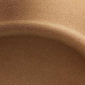 AUS-ION Deep Skillet with Satin Finish 100% Made in Sydney, 3mm Australian Iron, Commercial Grade Cookware, 9-Inch, Golden