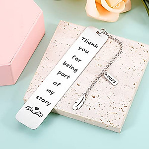 Thank You Bookmark for Women Men Book Lovers Gift Valentines Day Gift for Wife Husband Thank You Gift for Teacher Friends Coworkers Leaders Retirement Farewell Gift Birthday Christmas Stocking Suffers
