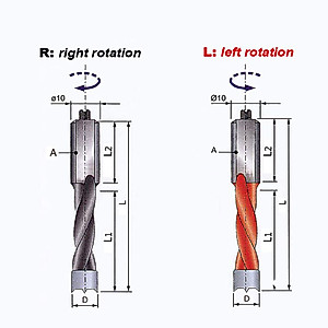 CREAP 1pc Woodworking Drill Bit Dia. 4mm-9.5mm Carbide Row Drilling Boring Machine 70mm Length Router Bit Drills for Wood (Size : 2713 L)