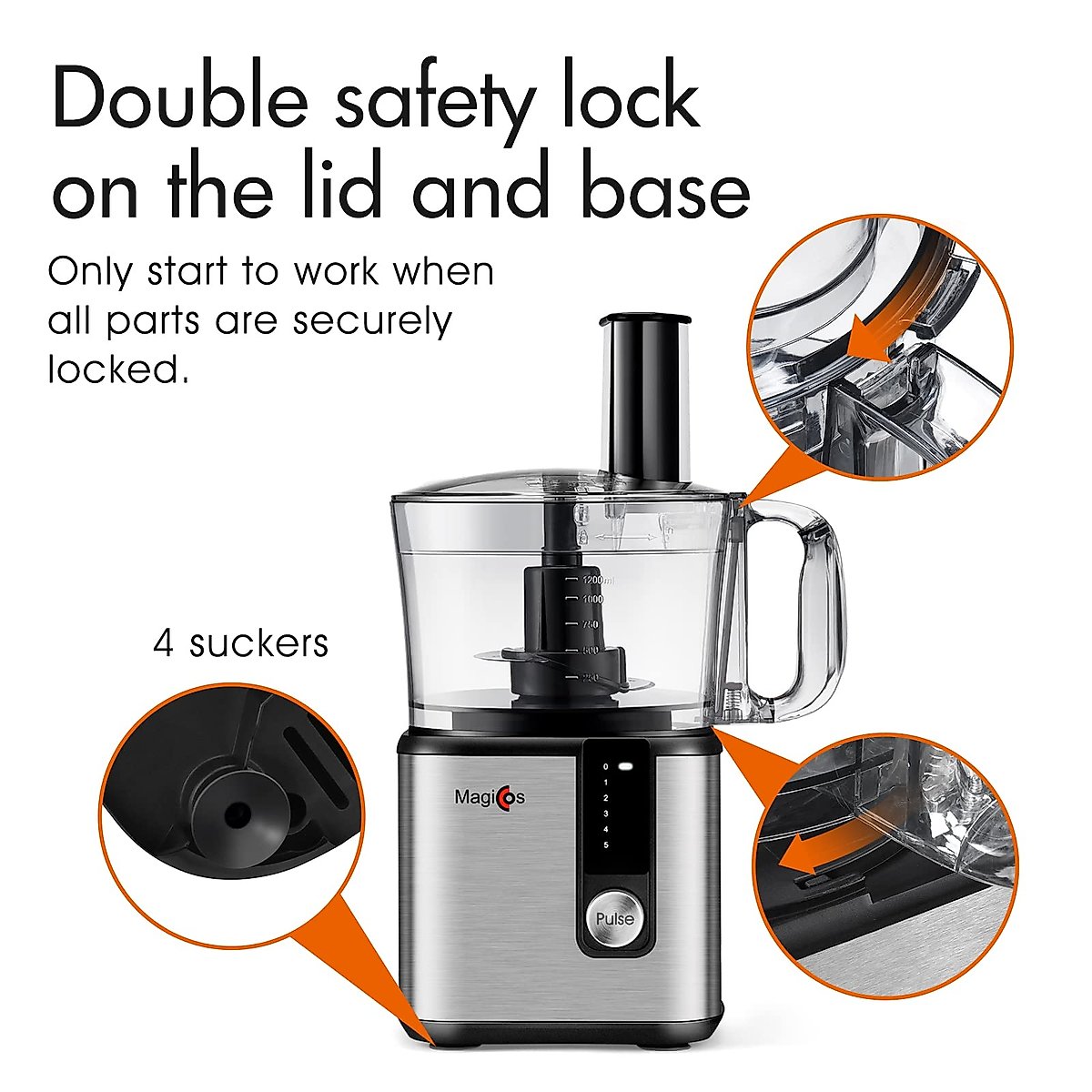 Food Processor 5 Variable Speeds Vegetable & Juicing