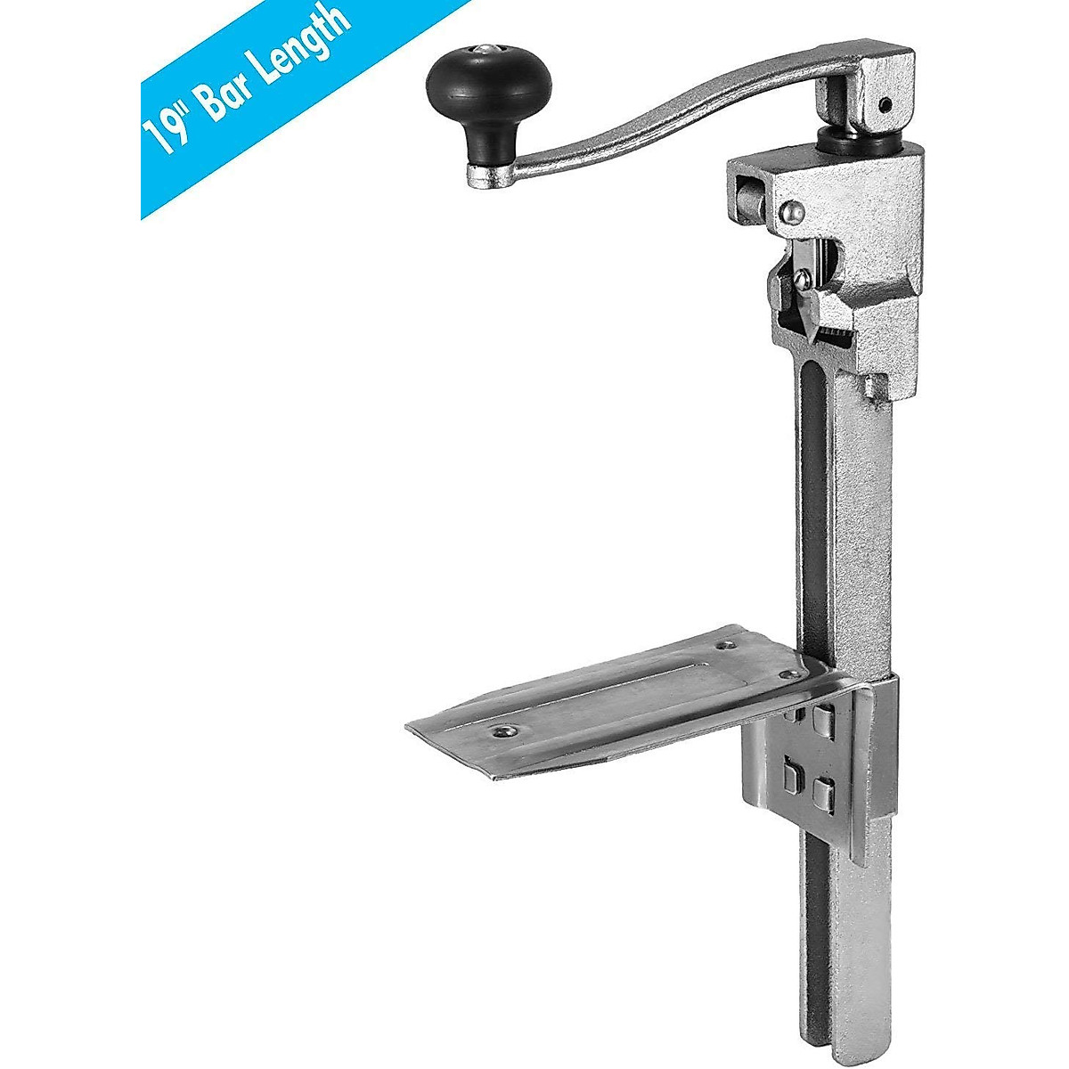 OrangeA Commercial Can Opener Manual Table Mount Heavy Duty Cast Iron Can Opener Restaurant Professional Manual Bottle Tin Opener Jar Opener for Cans Up to 15.7Inch Height (Manual)