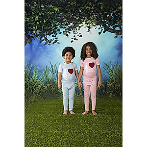 KicKee Pants Two-Piece Applique Pajama Set with Short Sleeves, I Love Mom Toddler Pajamas (Lotus I Love Mom - 4T)