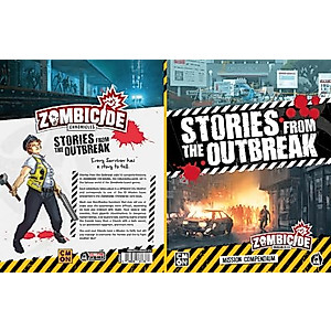 CMON Zombicide Chronicles: Stories from The Outbreak Mission Compendium - 10 Exciting Pre-Made Adventures! Cooperative Strategy Game, Ages 14+, 2+ Players, 30+ Min Playtime, Made by CMON