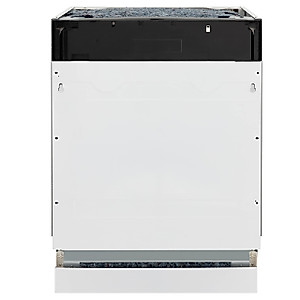 ZLINE Autograph Edition 24" Tallac Series 3rd Rack Top Control Built-In Tall Tub Dishwasher in Custom Panel Ready with Polished Gold Handle, 51dBa (DWVZ-24-G)