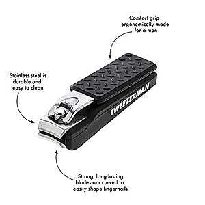 Tweezerman Precision Grip Fingernail Clipper, Black