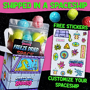 Premium Space Balls Freeze Dried Candy - Shipped in Sturdy Box for Protection - Dry Freeze Candy for All Ages (3 Ounce)
