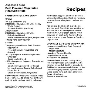 Augason Farms Beef Flavored Vegetarian Meat Substitute 2 Lbs 5 OZ No. 10 Can