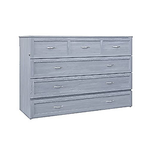 AFI, Northfield Murphy Bed Chest, Queen, Driftwood