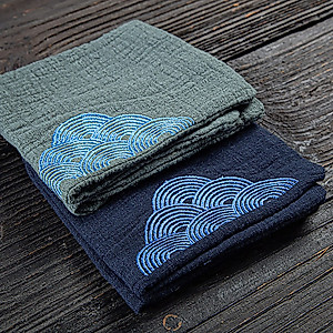 Kitchen Dish Towel,Soft Absorbent Dish Towel Vintage Tea Towels Decorative Dish Cloths Light Green