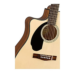 Fender CD-60SCE Dreadnought Cutaway Acoustic Electric Guitar, with 2-Year Warranty, Fishman Pickup and Preamp System, Natural, Left-Handed