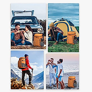 Maelstrom Cooler Backpack,35 Can Backpack Cooler Leakproof,Insulated Soft Cooler Bag,Beach Cooler Camping Cooler,Ice Chest Backpack,Travel Cooler for Grocery Shopping,Kayaking,Fishing,Hiking,Orange