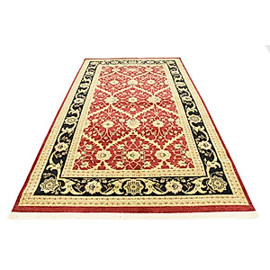 Unique Loom Edinburgh Collection Oriental Traditional French Country Red Area Rug (5' 0 x 8' 0)