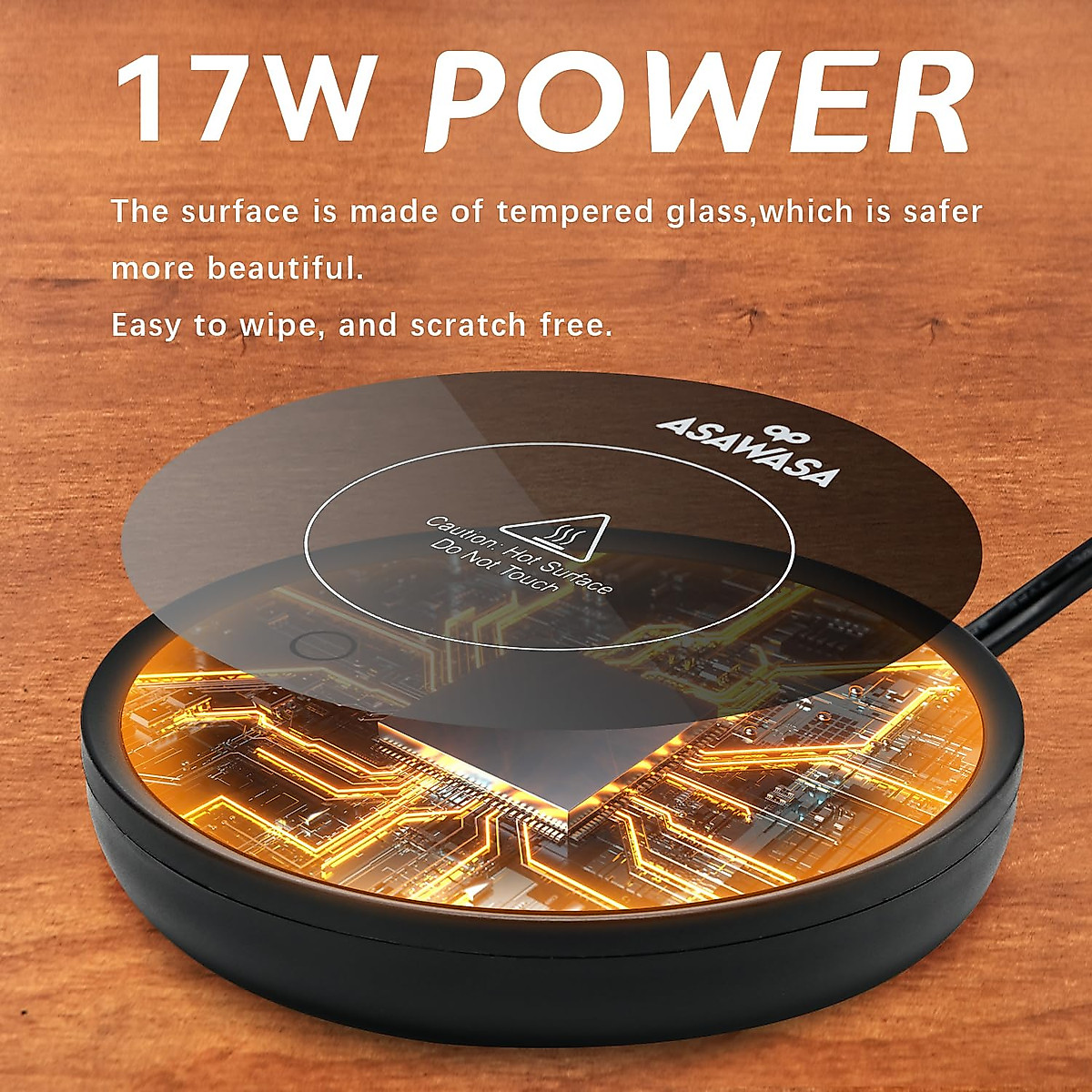 ASAWASA Candle Wax Melt Warmer with 1 pc Silicone Liner,Ceramic Wax Warmer,3-in-1 Candle Wax Melter and Fragrance Warmer for Warming Candle Jars or Wax Melts(Red Arc Pattern)