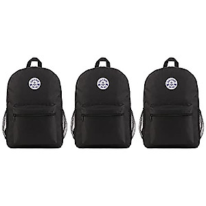 Yacht & Smith 3 Pack Backpack, Bulk 17 inch Lightweight Outdoor Travel Gym Corporate Events Bag