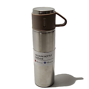 BT53 Stainless Steel 500 ML Vacuum Flask/Bottle/Thermos for Hot and Cold Drinks with Three Cups (Silver)