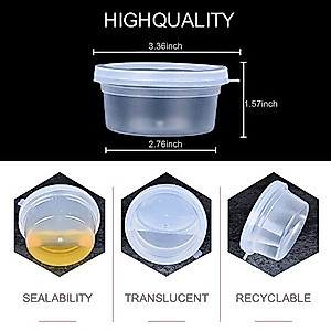 16 Pack 4.5 oz Slime Storage Containers for Slime, Foam Ball Storage Containers with Lids, 2pcs Mixing Spoon 3pcs Slime Tools for Slime DIY Art Craft Making Homemade