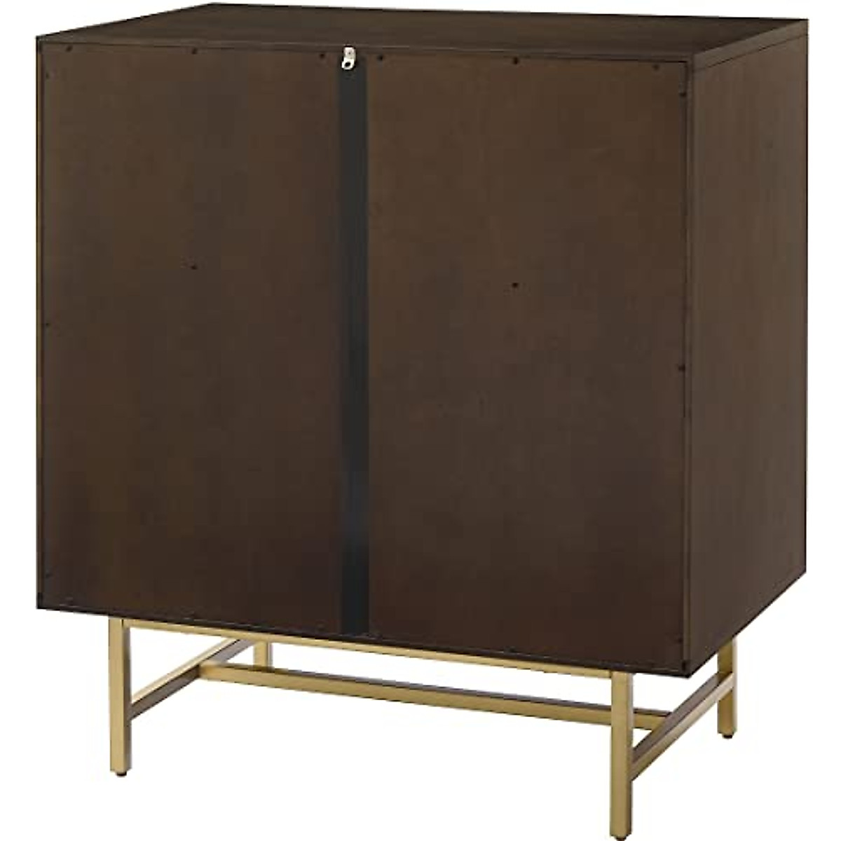 Crosley Furniture Blair Bar Cabinet, Dark Brown/Gold
