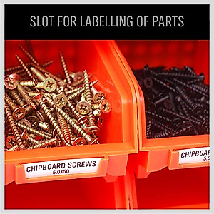 30-Bin Wall-Mounted Storage Rack System - Heavy-Duty Garage Tool Organizer for Screws, Nuts, Bolts, Nails, Beads, and Small Hardware Parts - Easy Installation and Customizable