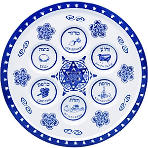 The Dreidel Company Seder Plate Passover Plate Melamine Renaissance Design Passover Seder Plates